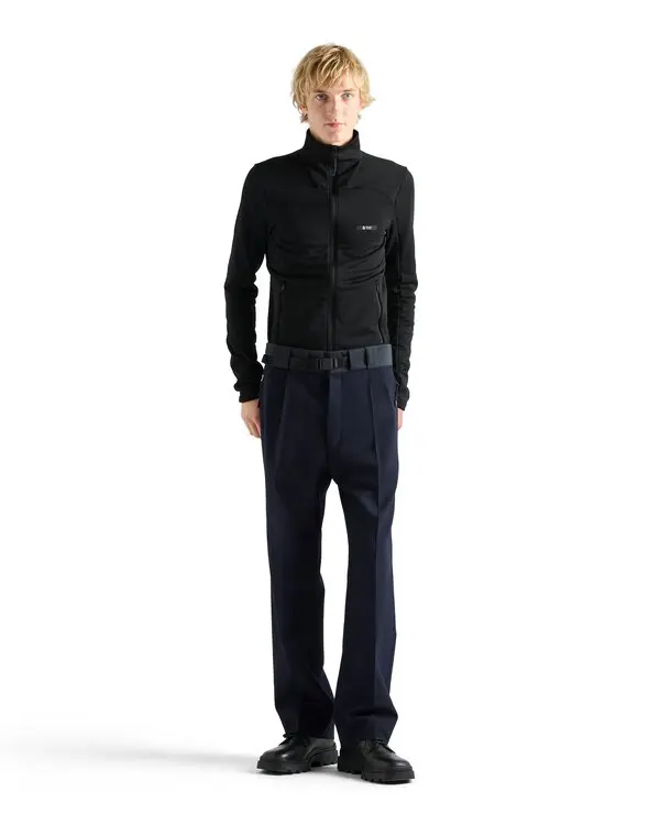 Prada Wool Pants With Technical Details
