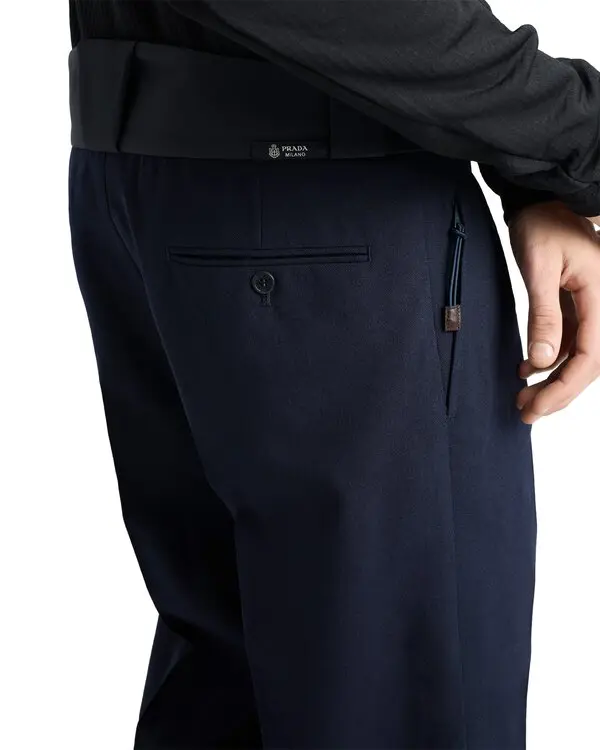 Prada Wool Pants With Technical Details