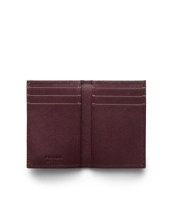 Prada Saffiano Leather Card Holder - Red