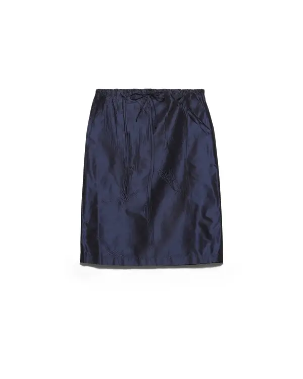 Prada Taffeta Midi-skirt - Blue