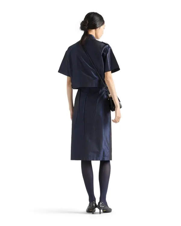 Prada Taffeta Midi-skirt - Blue