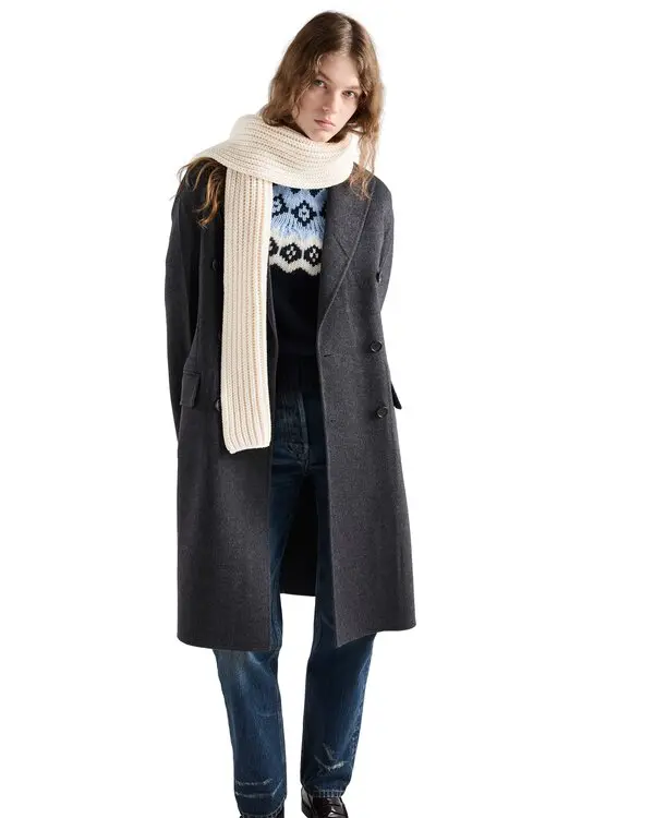 Prada Wool Scarf - Neutral