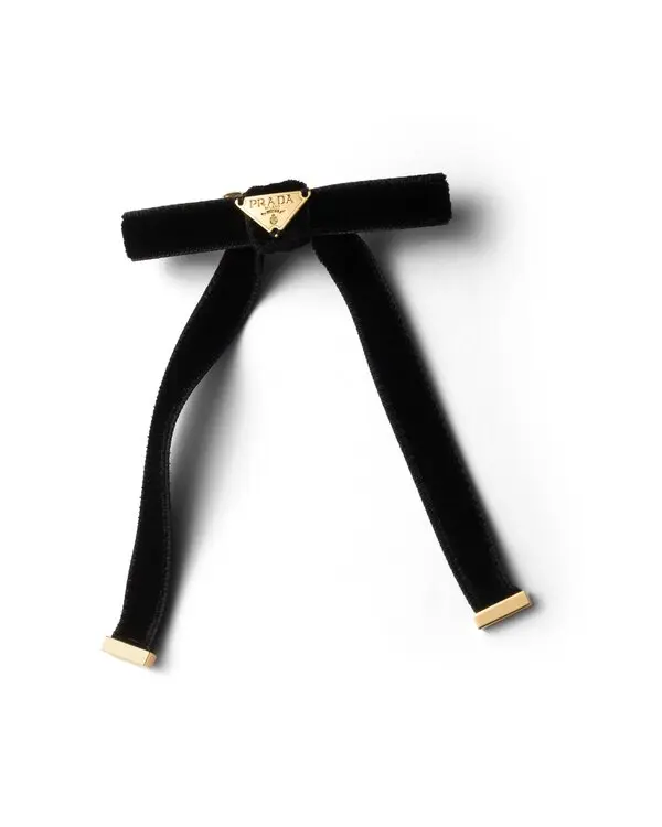 Prada Set Of Velvet Hair Clips