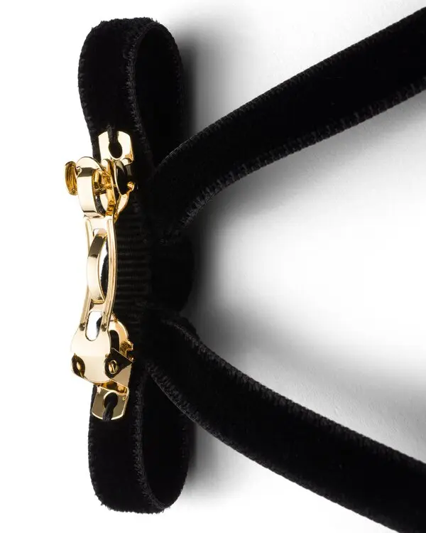 Prada Set Of Velvet Hair Clips