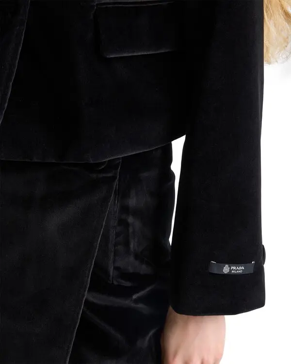 Prada Single-breasted Velvet Jacket