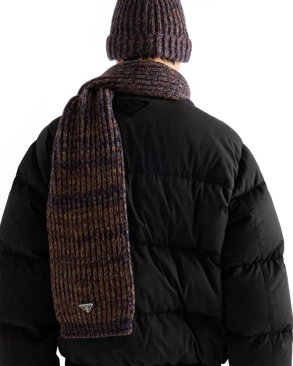 Prada Wool And Cashmere Scarf - Blue