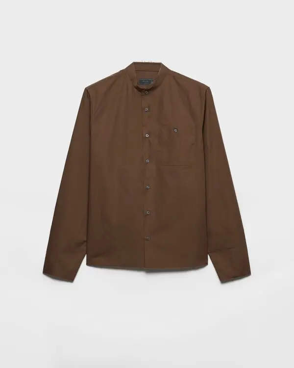 Prada Cotton Blend Shirt - Cocoa Brown