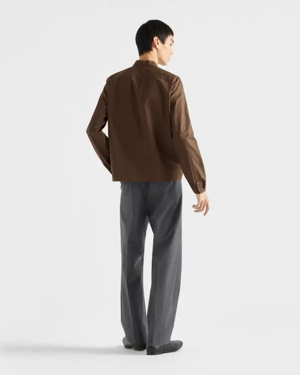 Prada Cotton Blend Shirt - Cocoa Brown