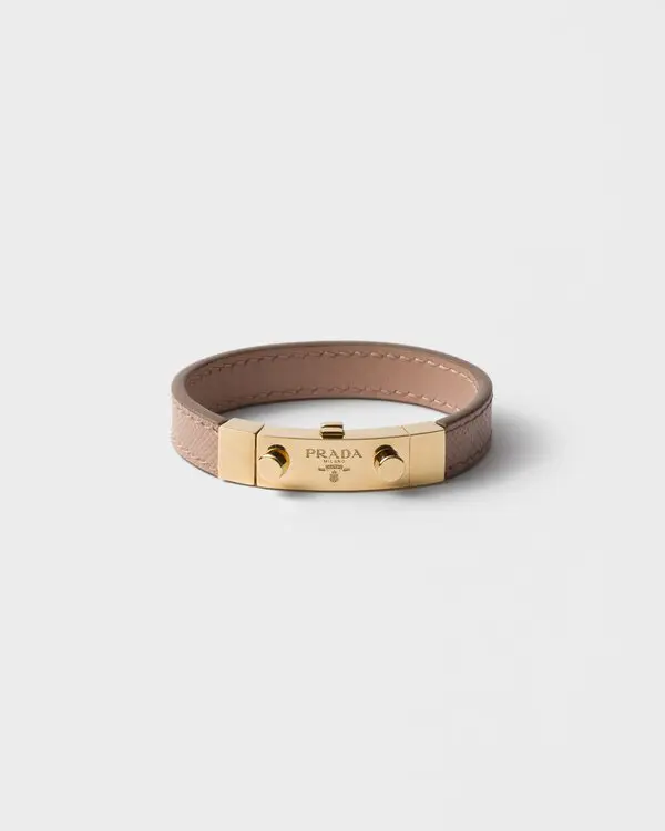 Prada Saffiano Leather Bracelet - Powder Pink