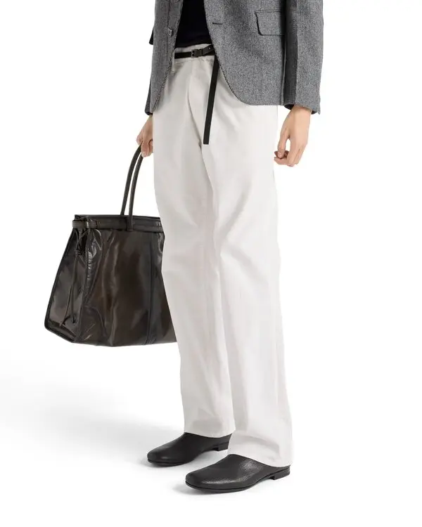 Prada Five-pocket Piqué Pants - White