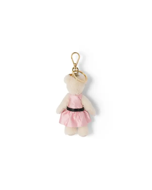 Prada Teddy Keychain Charm - White