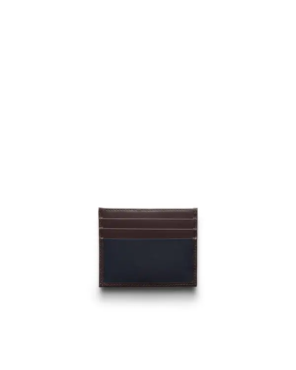 Prada Speedrock Re-nylon And Leather Card Holder - Blue