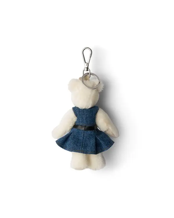 Prada Teddy Keychain Charm - White