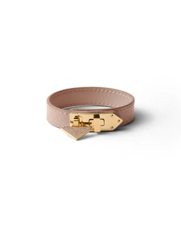 Prada Saffiano Leather Bracelet - Pink