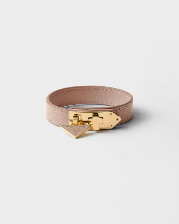 Prada Saffiano Leather Bracelet - Powder Pink