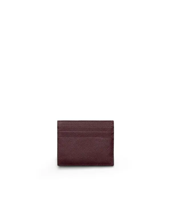 Prada Saffiano Leather Card Holder - Red