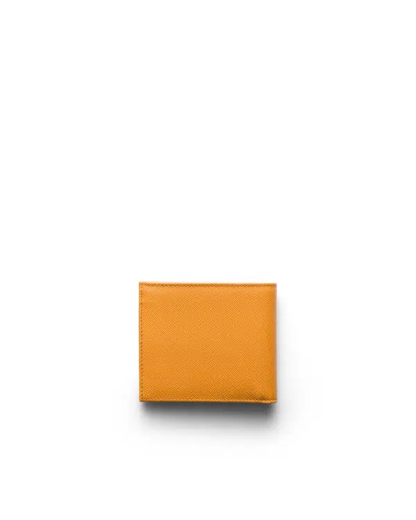 Prada Saffiano Leather Wallet - Orange