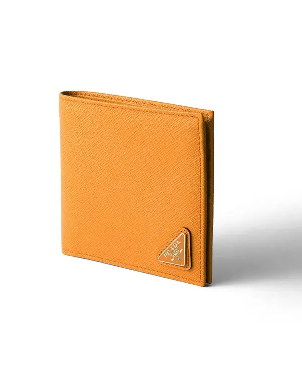 Prada Saffiano Leather Wallet - Orange