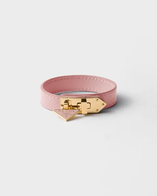 Prada Saffiano Leather Bracelet - Peach