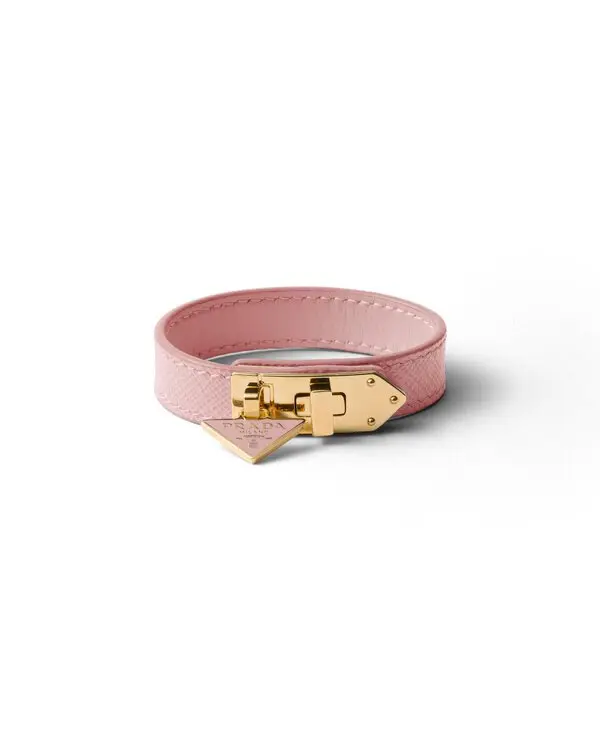 Prada Saffiano Leather Bracelet - Pink