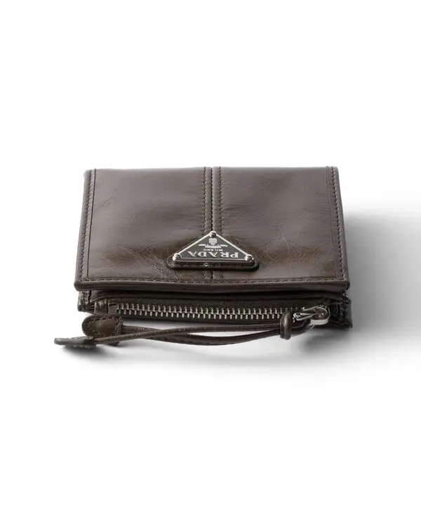 Prada Small Leather Wallet - Green
