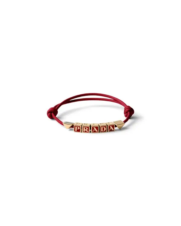 Prada Nappa Leather Bracelet - Red