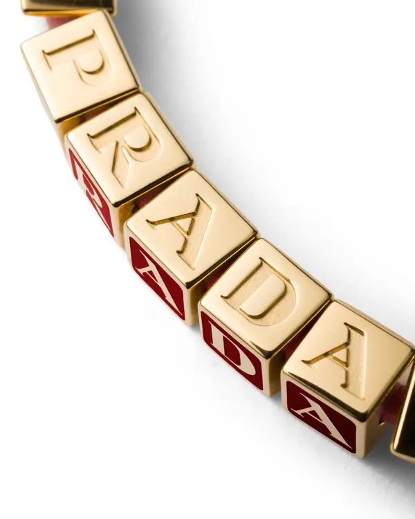 Prada Nappa Leather Bracelet - Red