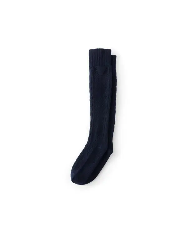 Prada Wool And Cashmere Socks - Blue