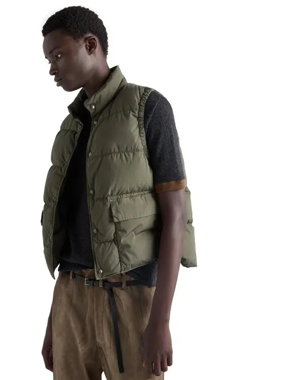 Prada Cotton Down Vest - Green