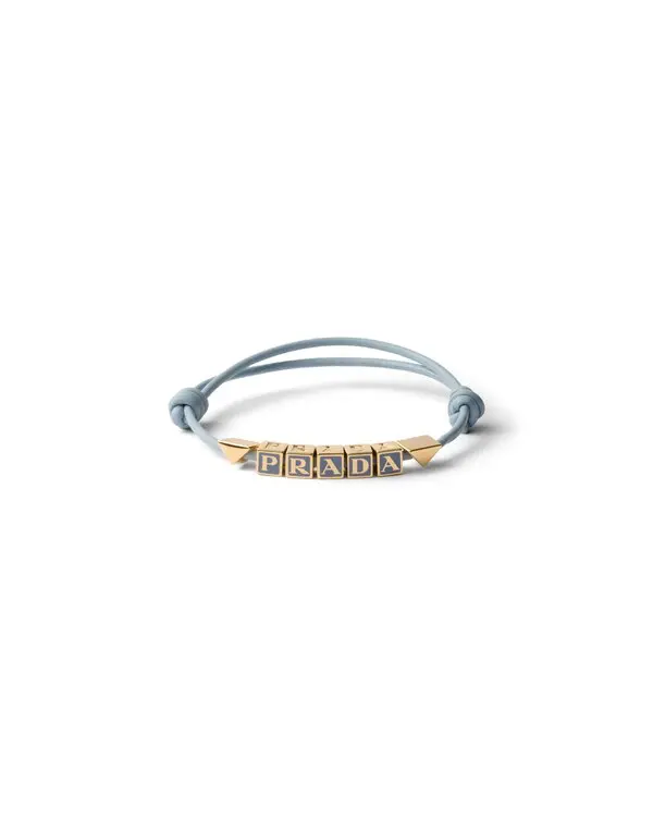 Prada Nappa Leather Bracelet - Light Blue