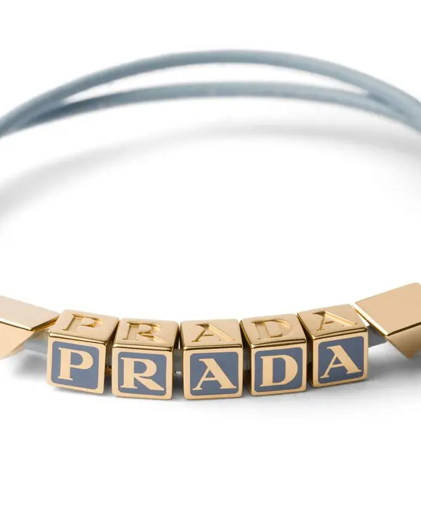 Prada Nappa Leather Bracelet - Light Blue
