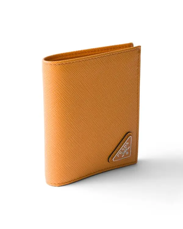 Prada Saffiano Leather Wallet - Orange
