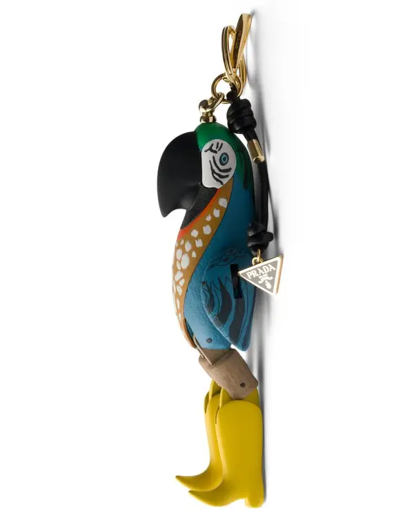 Prada Animal Key Ring Charm With Metal Ring