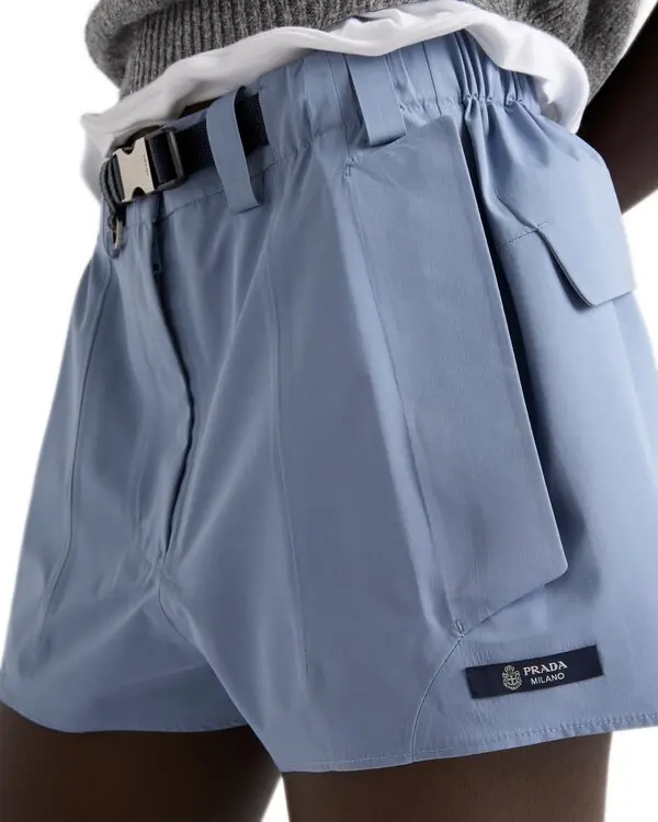 Prada Technical Fabric Shorts - Light Blue