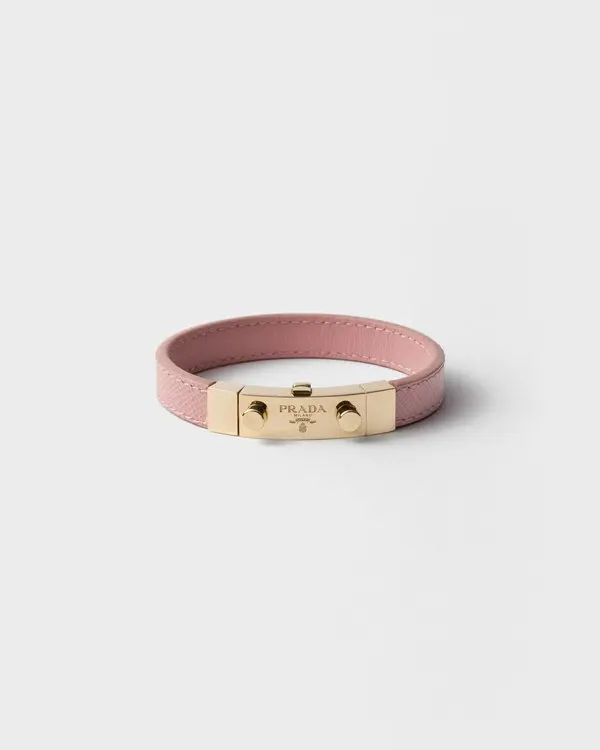 Prada Saffiano Leather Bracelet - Peach