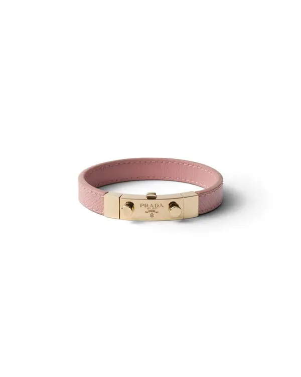 Prada Saffiano Leather Bracelet - Pink