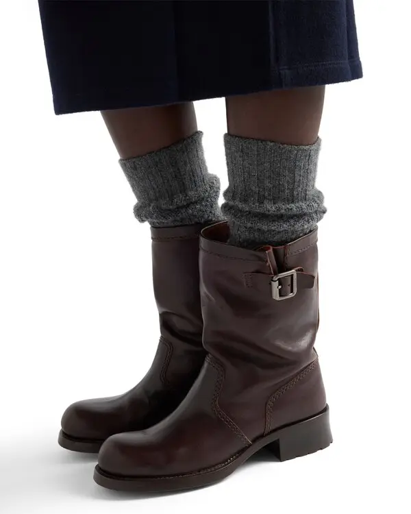 Prada Wool And Cashmere Socks - Grey
