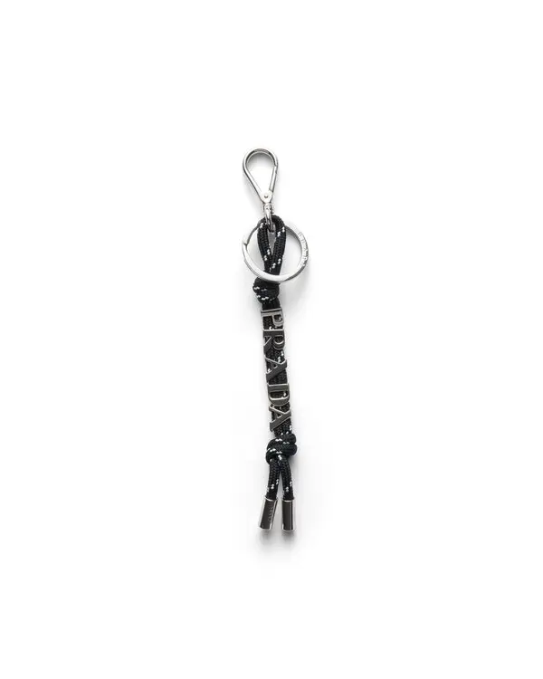Prada Speedrock Cord Key Ring - Black