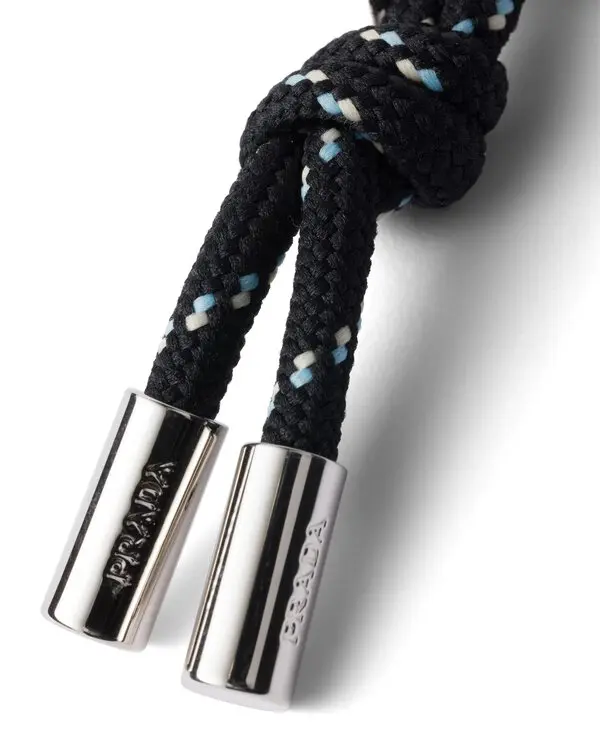 Prada Speedrock Cord Key Ring - Black