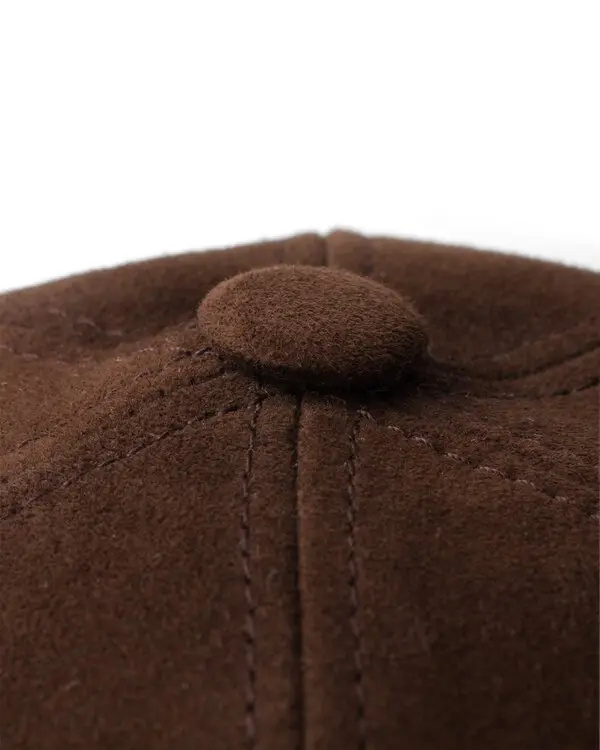 Prada Suede Baseball Cap - Brown