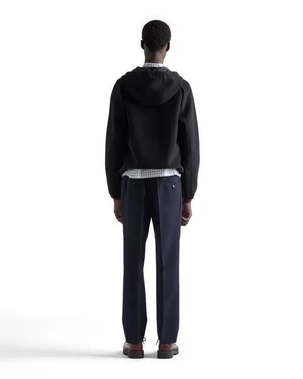 Prada Hooded Technical Fabric Blouson Jacket - Black