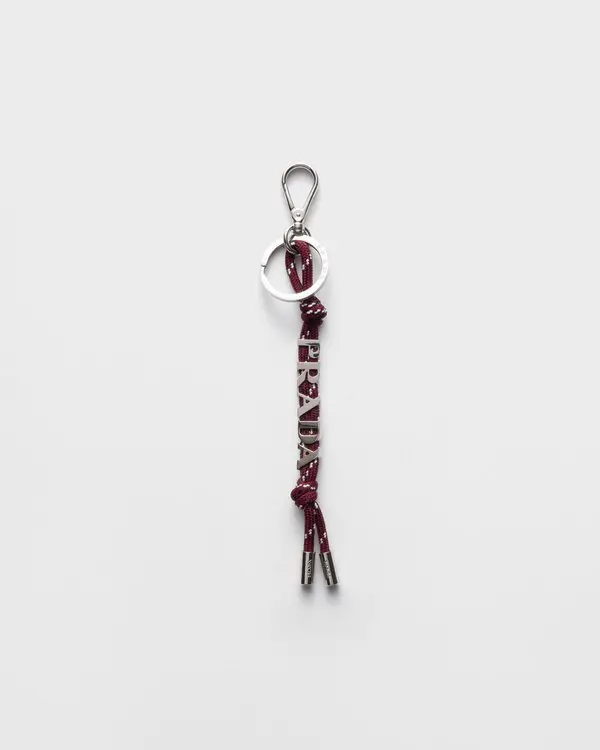 Prada Speedrock Cord Key Ring - Burgundy
