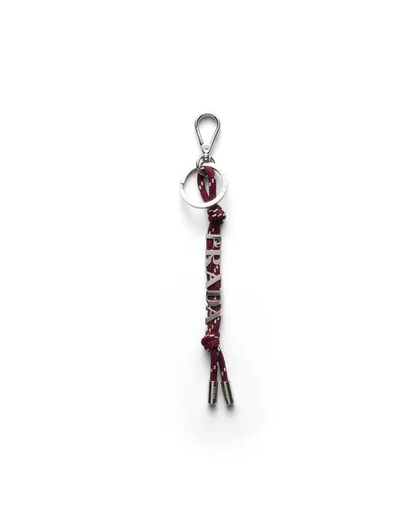 Prada Speedrock Cord Key Ring - Red