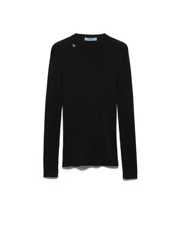 Prada Wool Crew-neck Sweater - Black