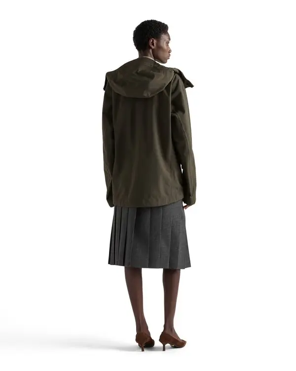 Prada Pleated Hopsack Skirt