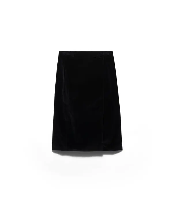 Prada Velvet Pencil Midi-skirt