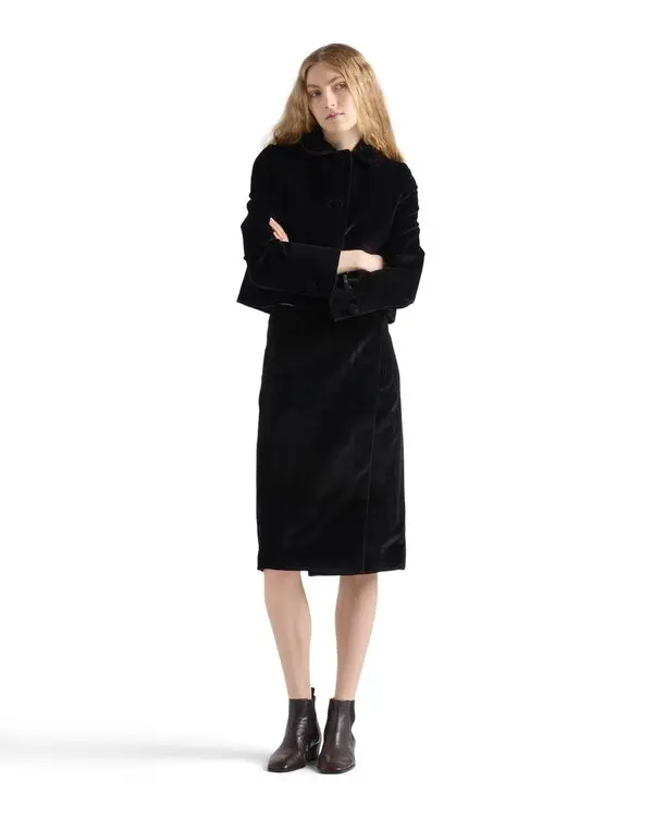 Prada Velvet Pencil Midi-skirt