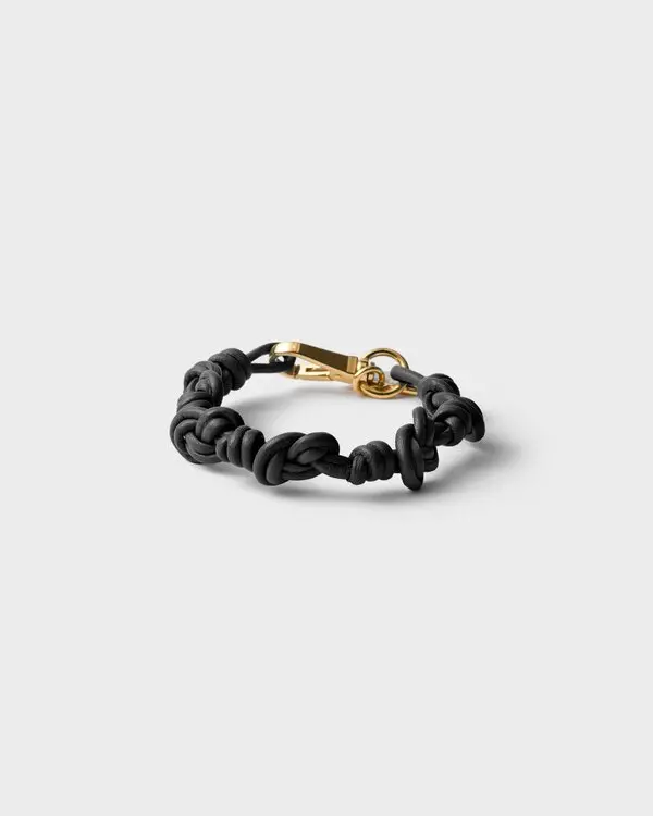 Prada Nappa Leather Bracelet - Black
