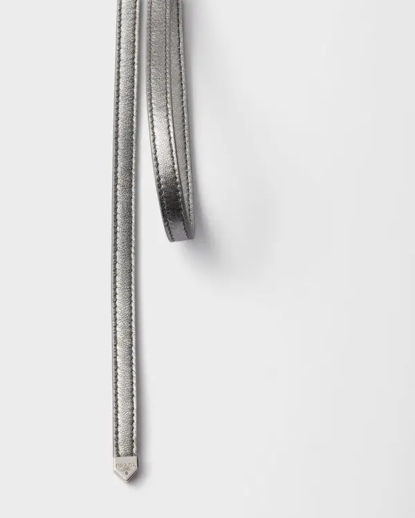 Prada Nappa Leather Belt - Chrome