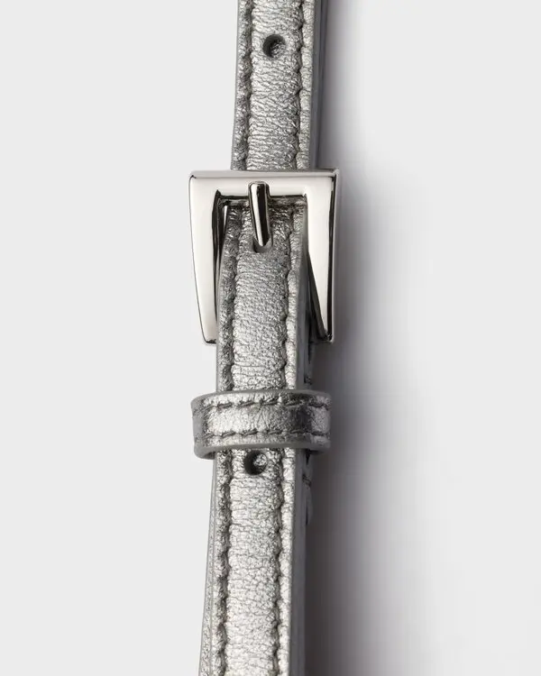 Prada Nappa Leather Belt - Chrome